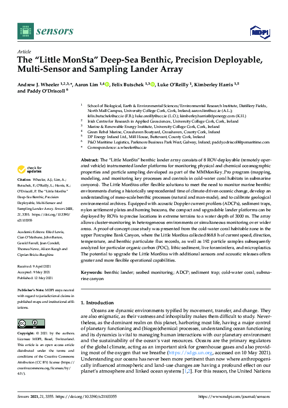 (PDF) The “Little MonSta” Deep-Sea Benthic, Precision Deployable, Multi ...