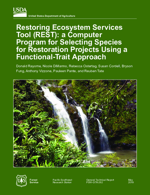 (PDF) Restoring Ecosystem Services Tool (REST): a program for selecting ...