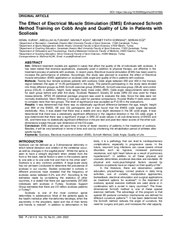 (PDF) The Effect of Electrical Muscle Stimulation (EMS) Enhanced ...