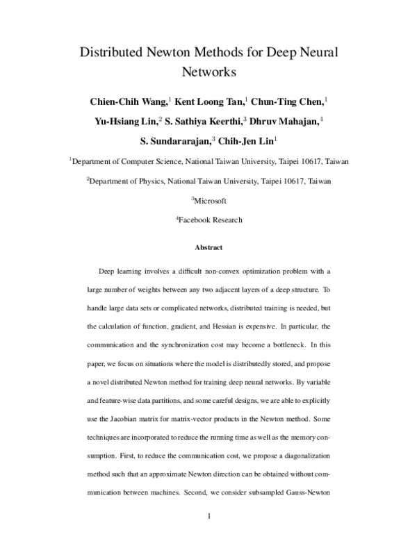 (PDF) Newton Methods for Deep Learning