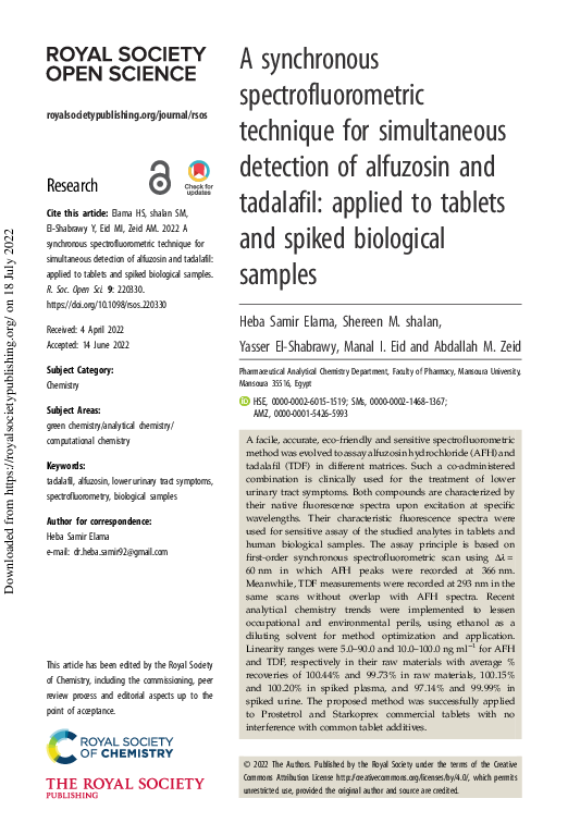 (PDF) A synchronous spectrofluorometric technique for simultaneous ...