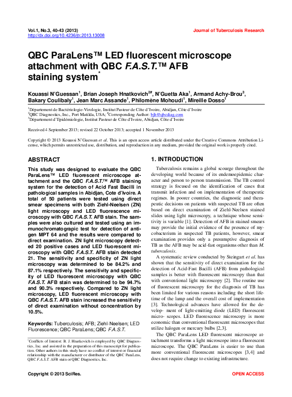 (PDF) QBC ParaLens TM LED fluorescent microscope attachment with QBC F ...