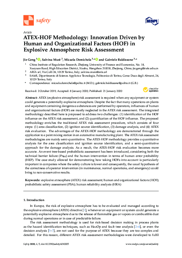 (PDF) ATEX-HOF Methodology: Innovation Driven by Human and ...