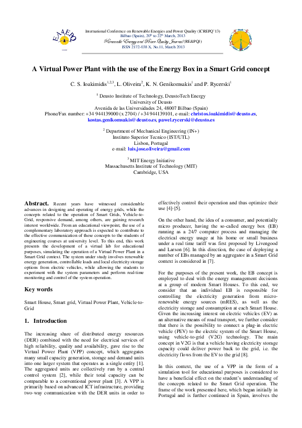 (PDF) A Virtual Power Plant with the use of the Energy Box in a Smart ...