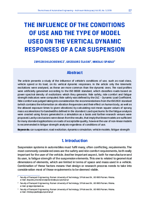 (PDF) The Influence of the Conditions of Use and the Type of Model Used ...