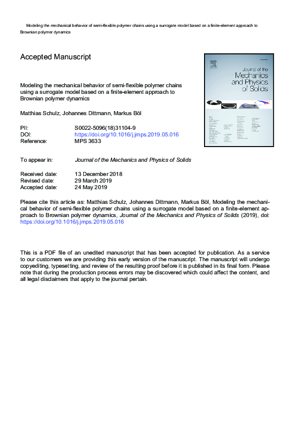 (PDF) Modeling the mechanical behavior of semi-flexible polymer chains using a surrogate model ...