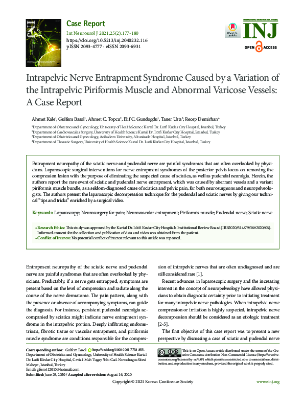 (PDF) Intrapelvic Nerve Entrapment Syndrome Caused by a Variation of ...