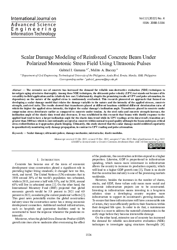 (PDF) Scalar Damage Modeling of Reinforced Concrete Beam Under Polarized Monotonic Stress Field ...