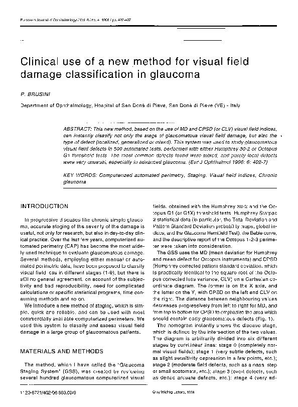 (PDF) Clinical use of a New Method for Visual Field Damage ...