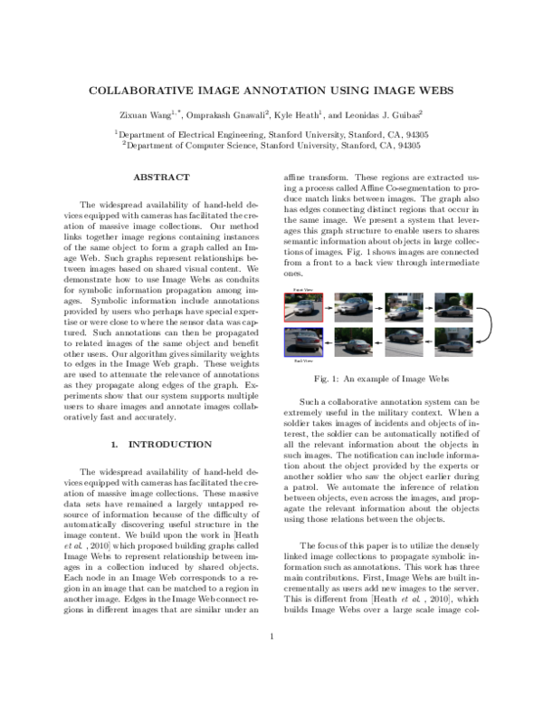 (PDF) Collaborative Image Annotation Using Image Webs