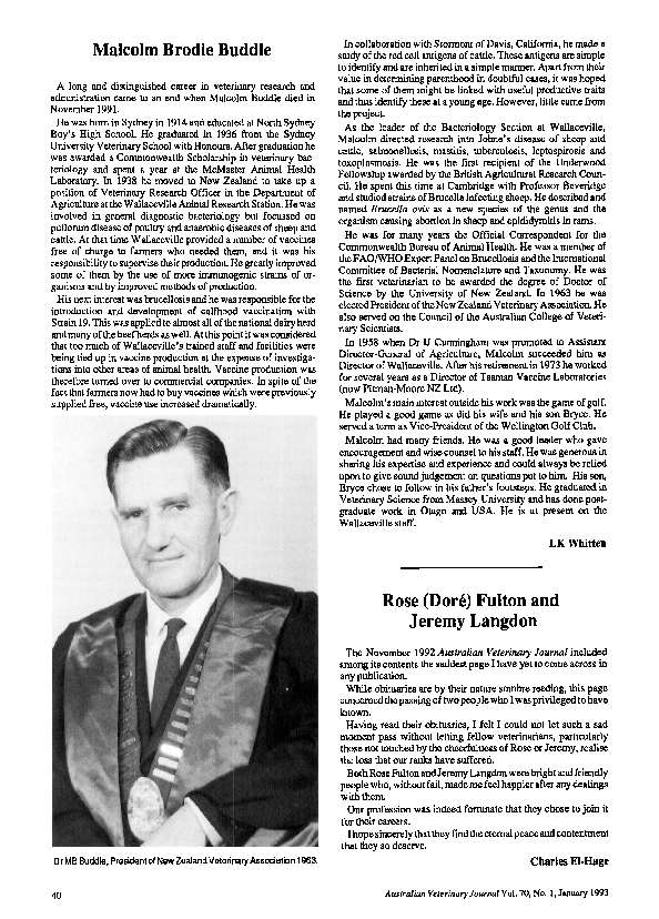 Rose (Doré) Fulton and Jeremy Langdon