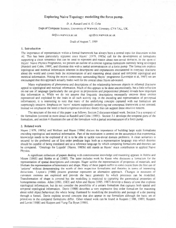 (PDF) Exploring naive topology: Modelling the force pump