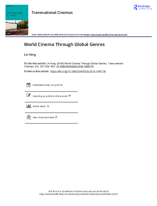 (PDF) World Cinema Through Global Genres