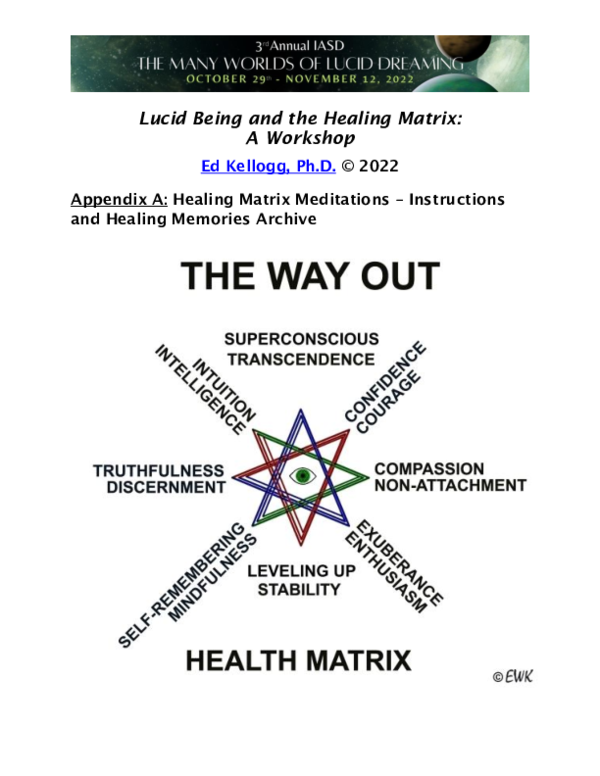 (PDF) Healing Matrix Meditations – Instructions and Healing Memories ...