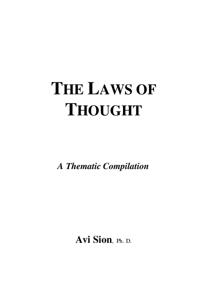 (PDF) THE LAWS OF THOUGHT (entire book)