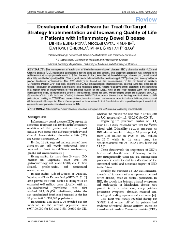 (PDF) Development of a Software for Treat-To-Target Strategy ...