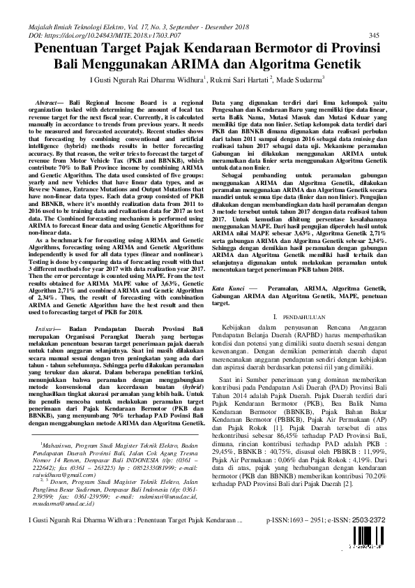 (PDF) Penentuan Target Pajak Kendaraan Bermotor Di Provinsi Bali ...