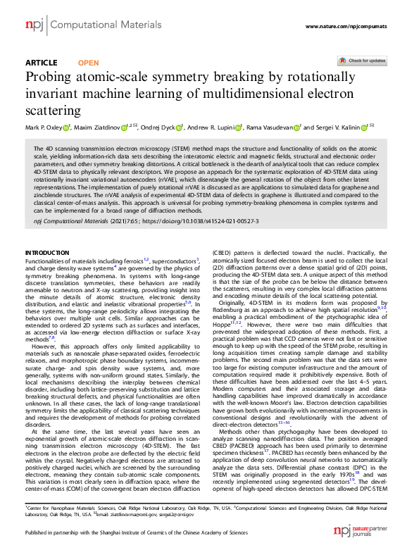 (PDF) Probing atomic-scale symmetry breaking by rotationally invariant ...