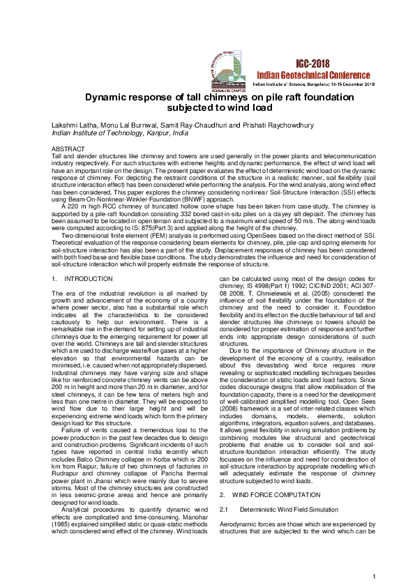 (PDF) Dynamic Response of Tall Chimneys on Pile–Raft Foundation ...