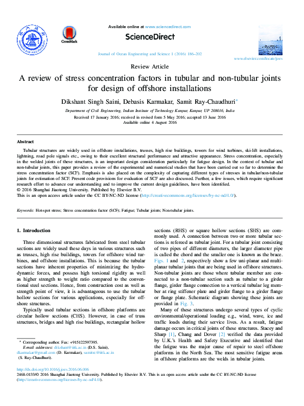 (PDF) A review of stress concentration factors in tubular and non ...