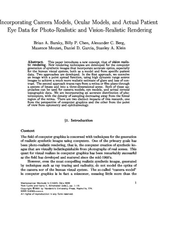 (PDF) Incorporating camera models, ocular models, and actual patient ...