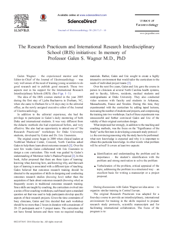 (PDF) The Research Practicum and International Research ...