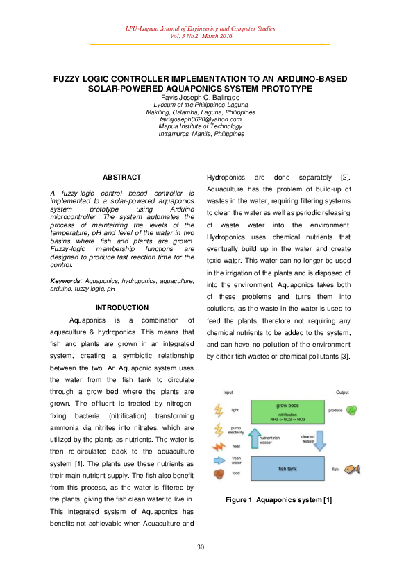 Pdf Fuzzy Logic Controller Implementation To An Arduino Based Solar 3741