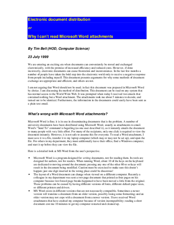 (PDF) Electronic Document Distribution