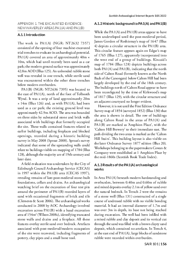 (PDF) Appendix 1 The excavated evidence