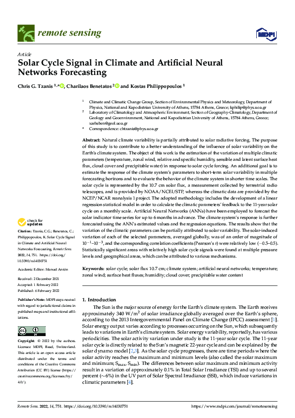 (PDF) Solar Cycle Signal in Climate and Artificial Neural Networks ...