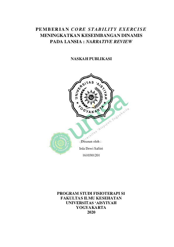 (PDF) Pemberian Core Stability Exercise Mingkatkan Keseimbangan Dinamis ...