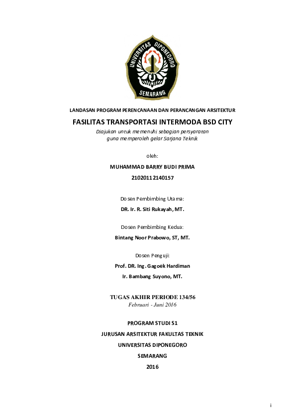 (PDF) Fasilitas Transportasi Intermoda BSD City