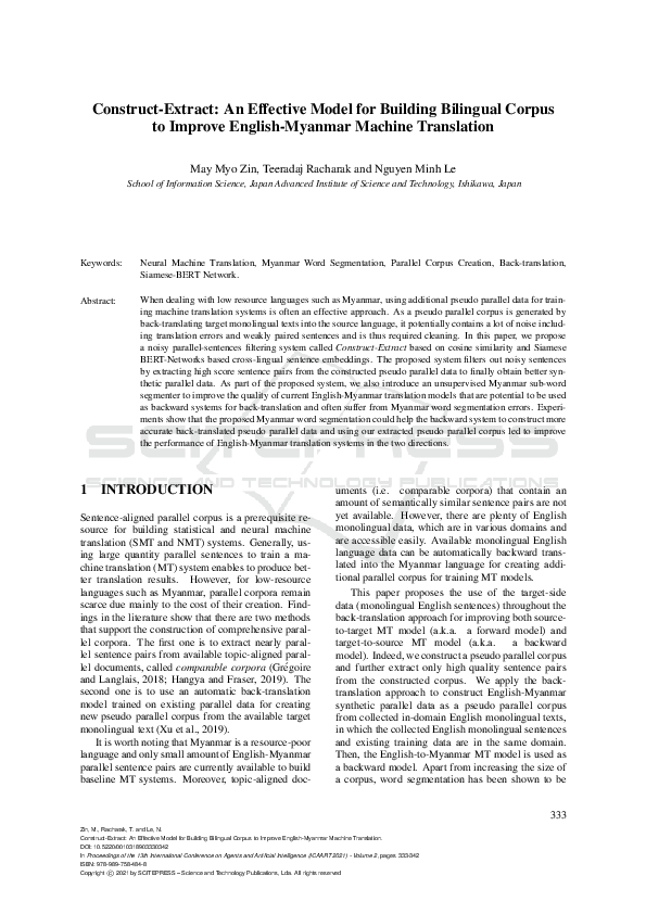 (PDF) Construct-Extract: An Effective Model for Building Bilingual ...
