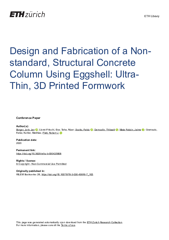 (PDF) Design and Fabrication of a Non-standard, Structural Concrete Column Using Eggshell: Ultra ...