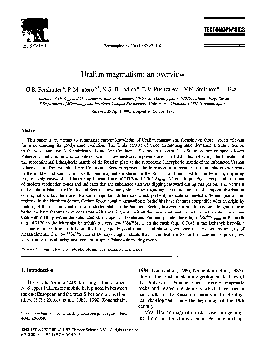 (PDF) Uralian magmatism: an overview