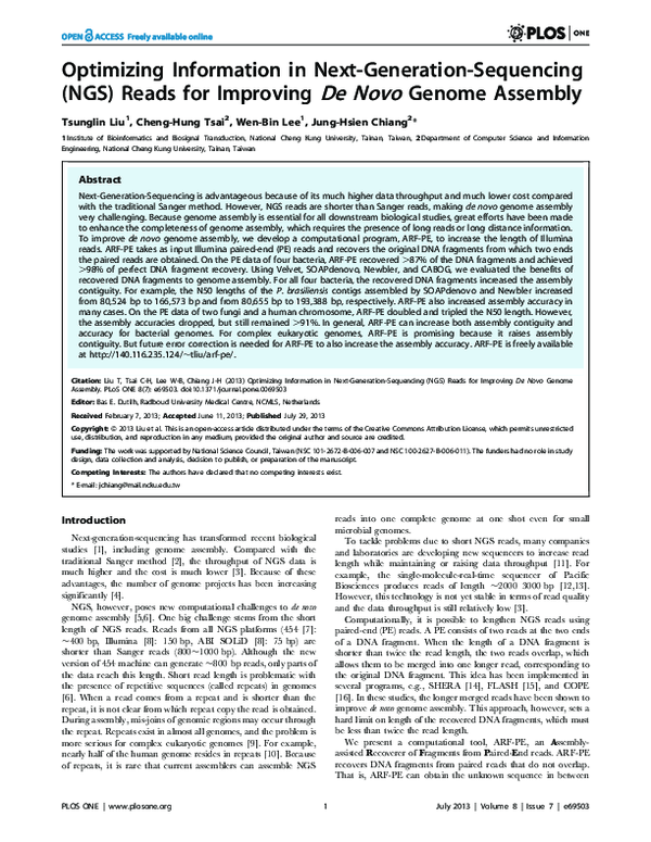 (PDF) Optimizing Information in Next-Generation-Sequencing (NGS) Reads for Improving De Novo ...
