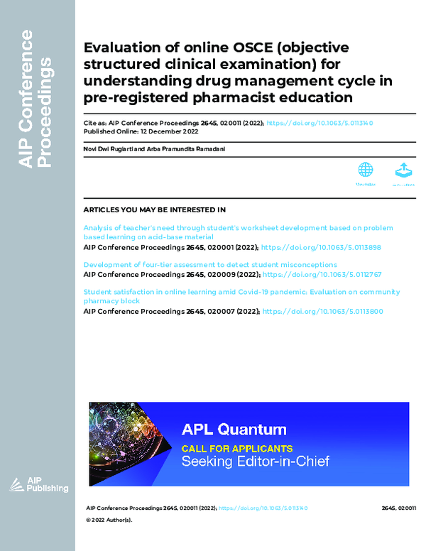 (PDF) Evaluation of online OSCE (objective structured clinical ...