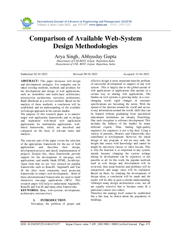 (PDF) Comparison of Available Web-System Design Methodologies