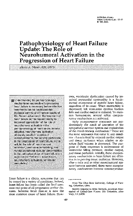 (PDF) Pathophysiology of Heart Failure Update: The Role of Neurohumoral Activation in the ...