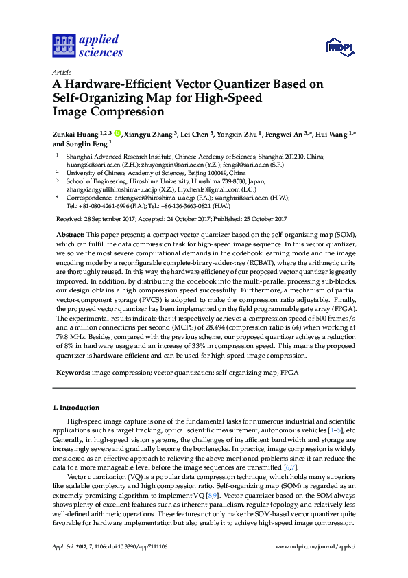 (PDF) A Hardware-Efficient Vector Quantizer Based on Self-Organizing Map for High-Speed Image ...
