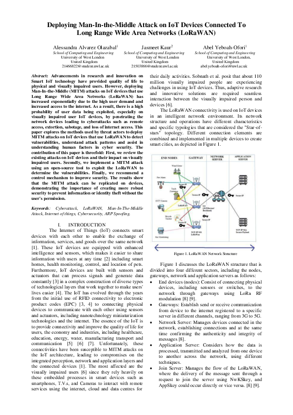 (PDF) Deploying Man-In-the-Middle Attack on IoT Devices Connected to Long Range Wide Area ...