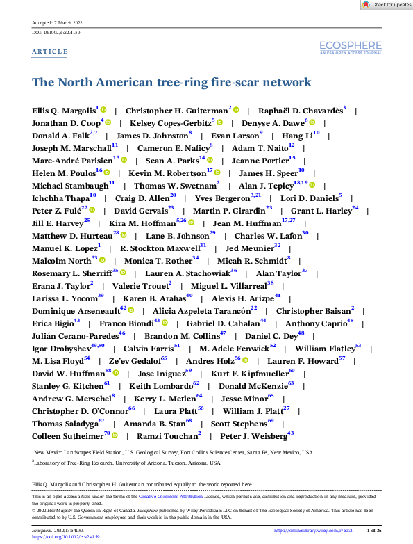 (PDF) The North American tree‐ring fire‐scar network