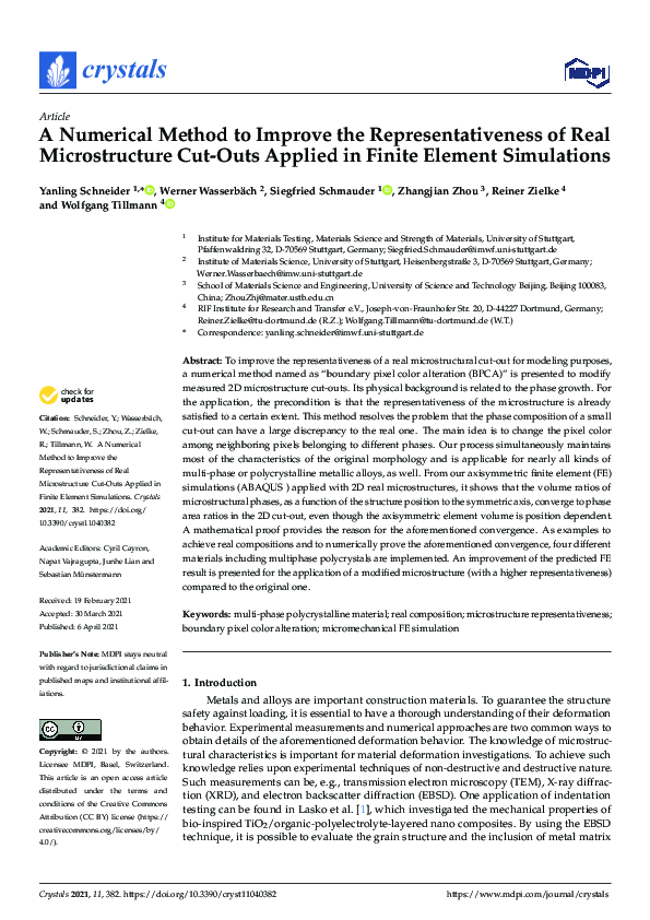 Pdf A Numerical Method To Improve The Representativeness Of Real