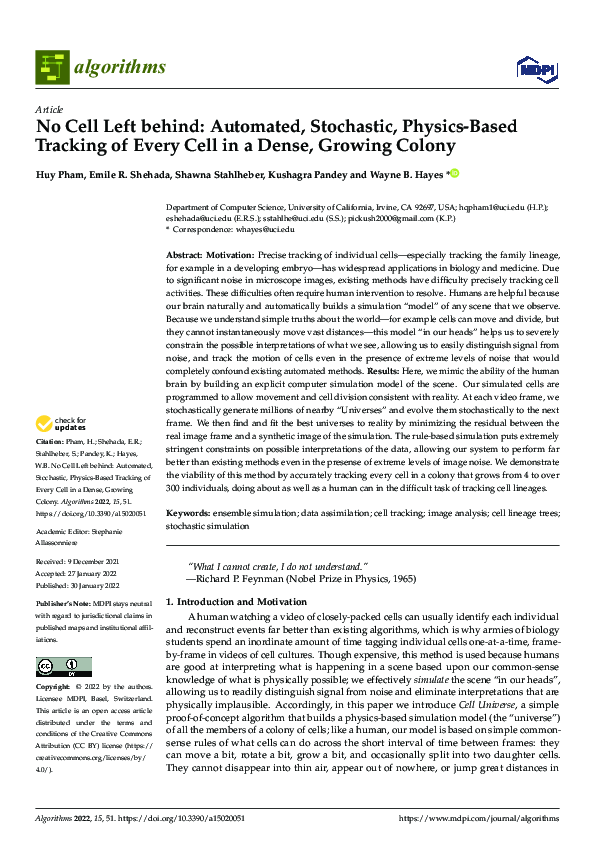 (PDF) No Cell Left behind: Automated, Stochastic, Physics-Based ...