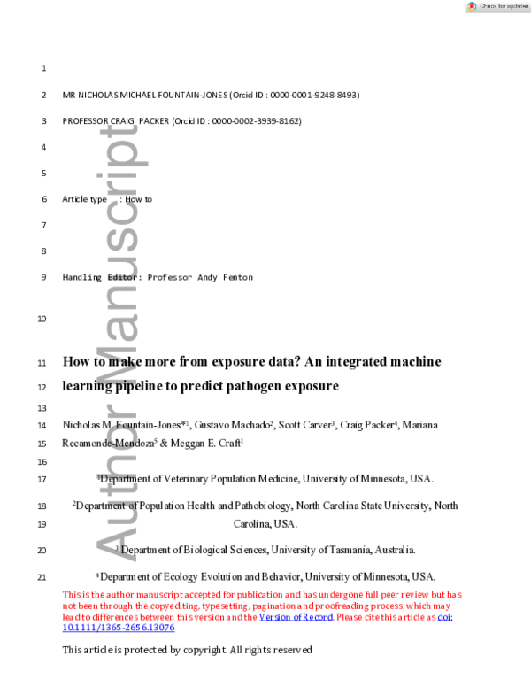 (PDF) How to make more from exposure data? An integrated machine ...
