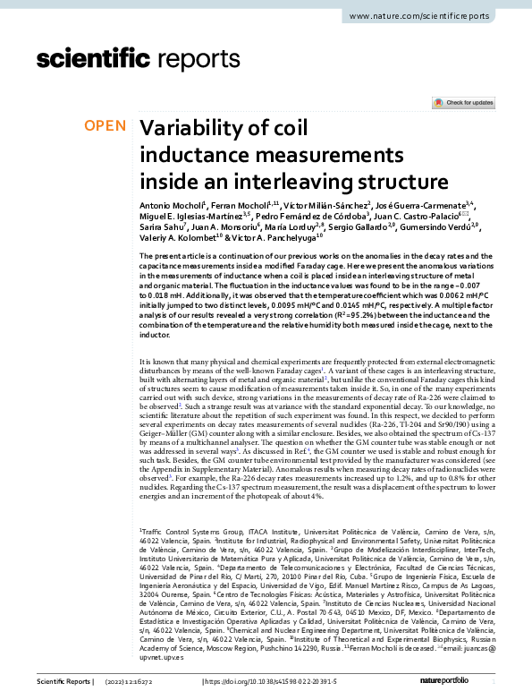 (PDF) Variability of coil inductance measurements inside an interleaving structure