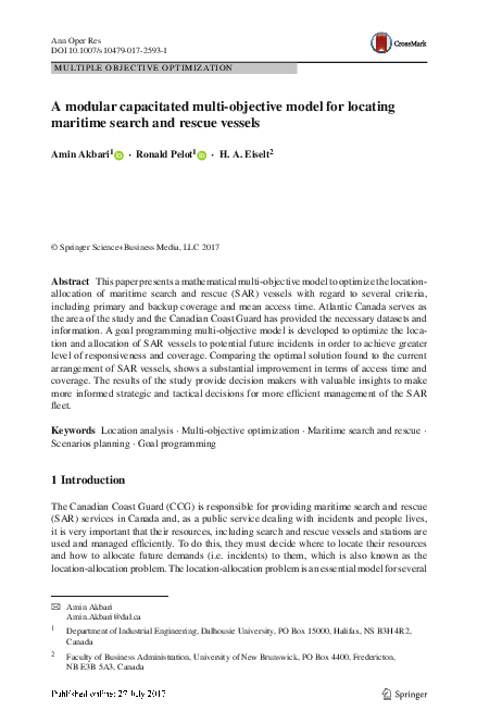 (PDF) A modular capacitated multi-objective model for locating maritime ...