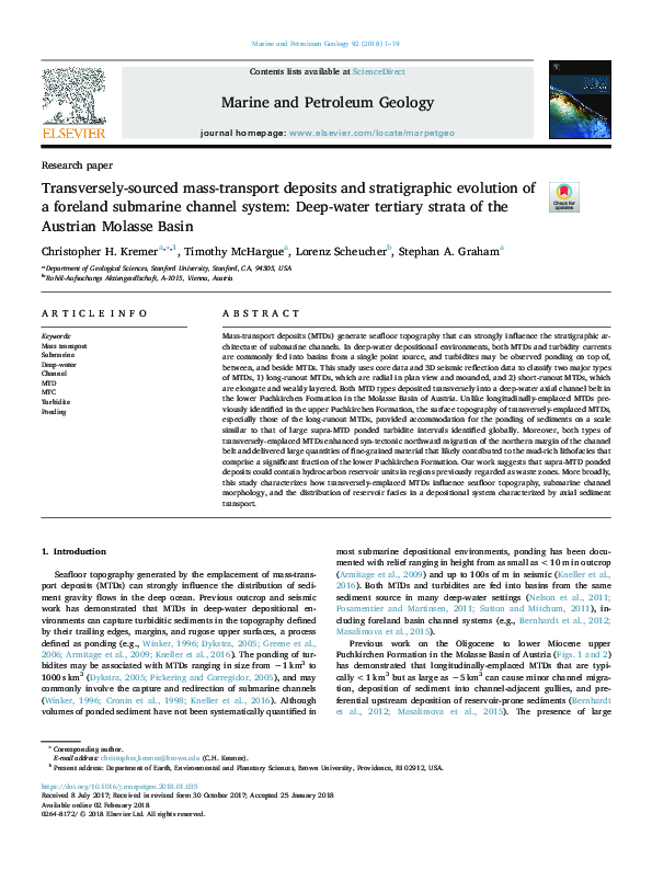 (PDF) Transversely-sourced mass-transport deposits and stratigraphic ...