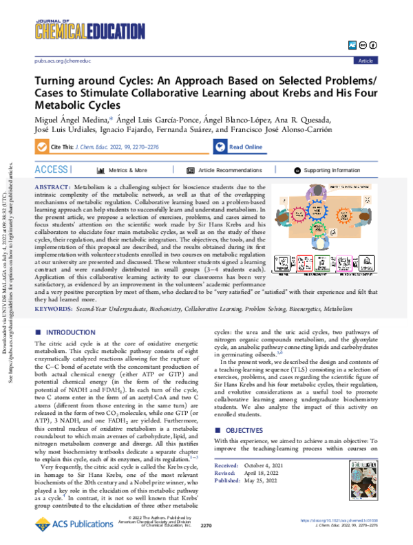 (PDF) Turning around Cycles: An Approach Based on Selected Problems ...