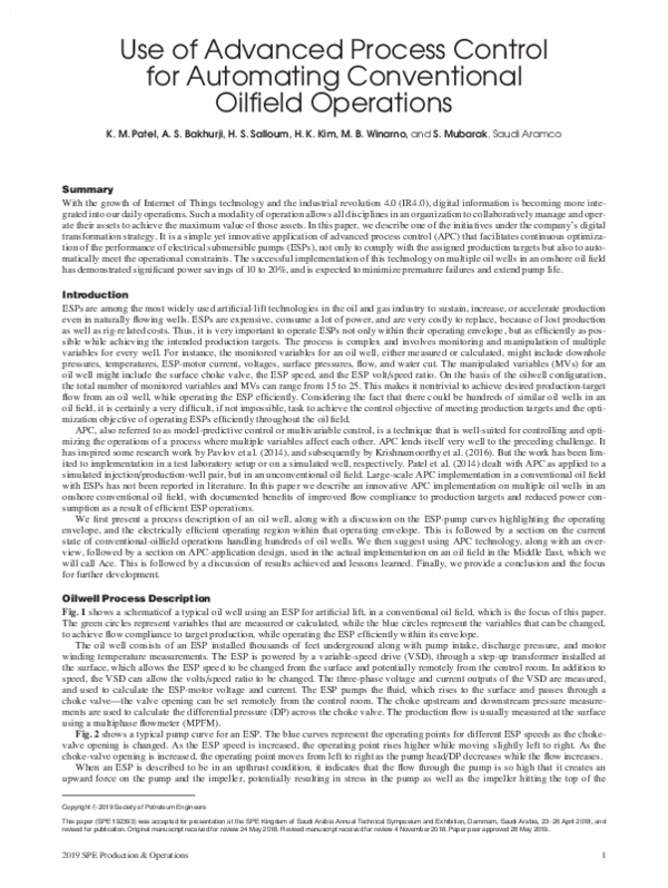 (PDF) Use of Advanced Process Control for Automating Conventional ...